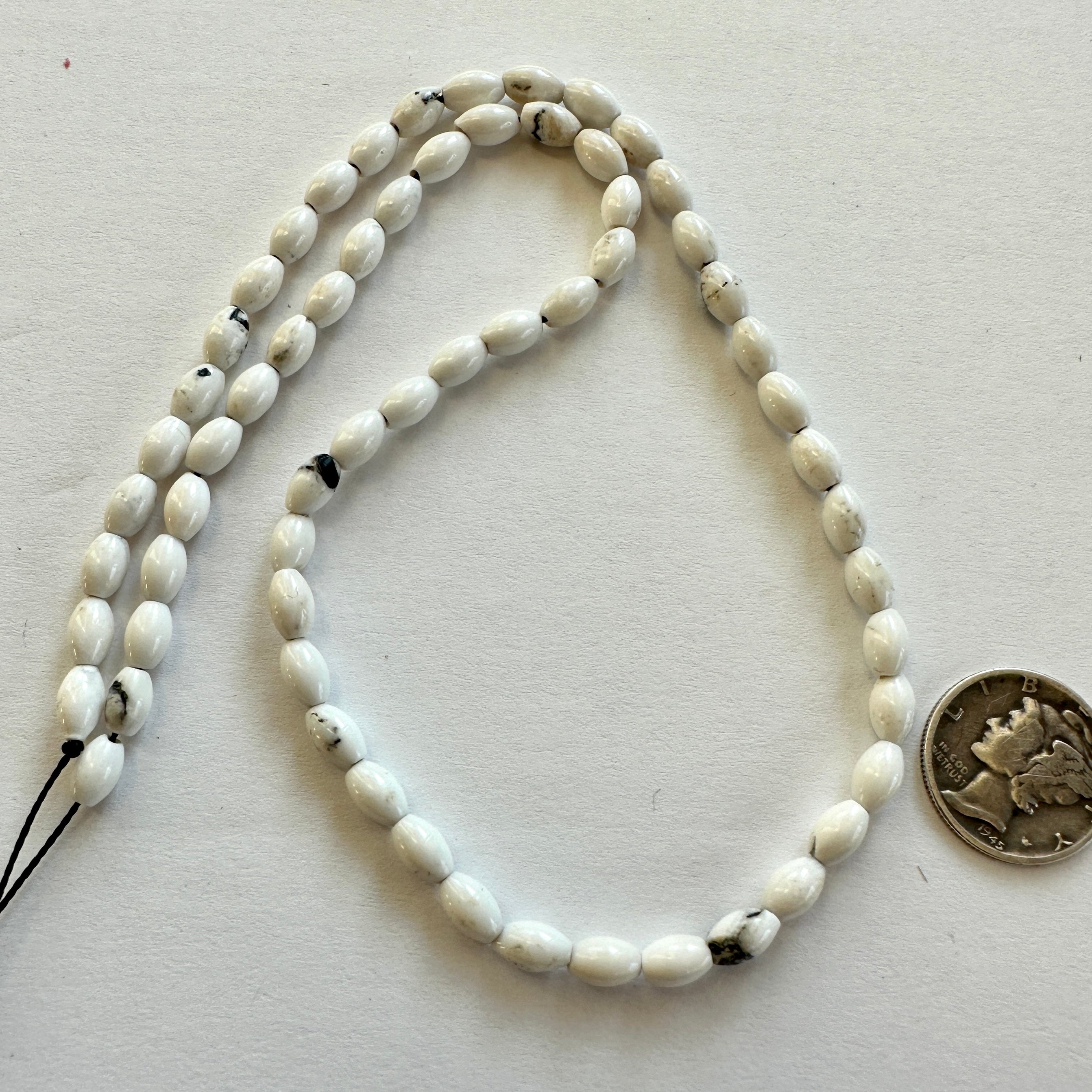 Natural White Buffalo Bead Strand 15" – turquoisematrix